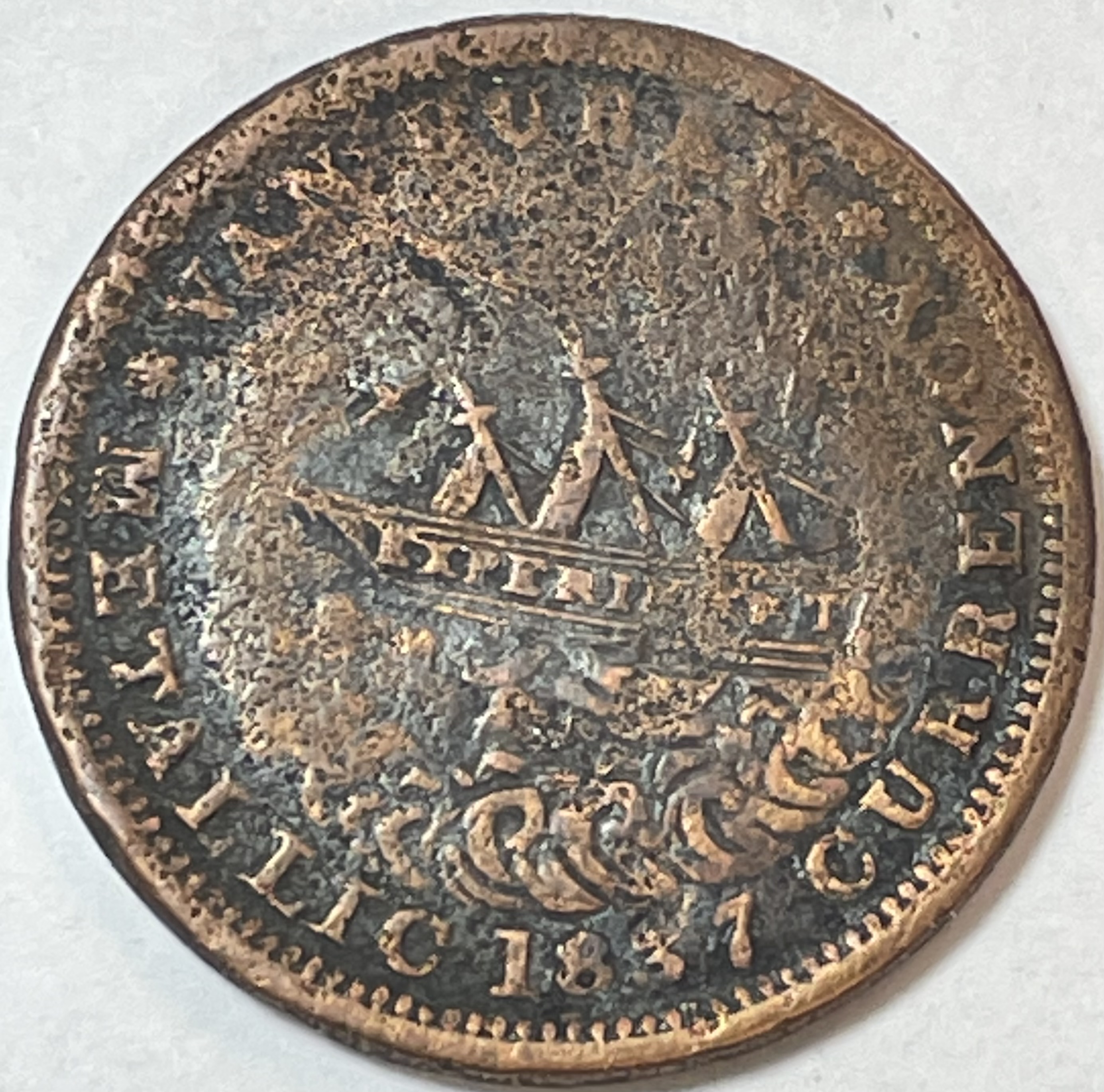 1841 Daniel Webster - Van Buren Hard Times Token | Property Room