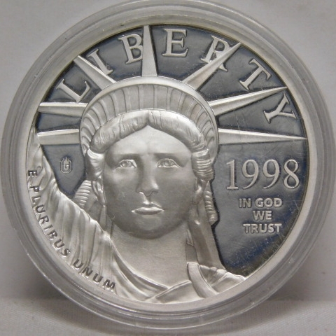 1998 $100 .9995 Platinum Layered Coin | Property Room