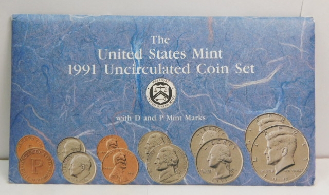 1991 United States Mint Uncirculated Coin Set - witih Both D and P Mint ...