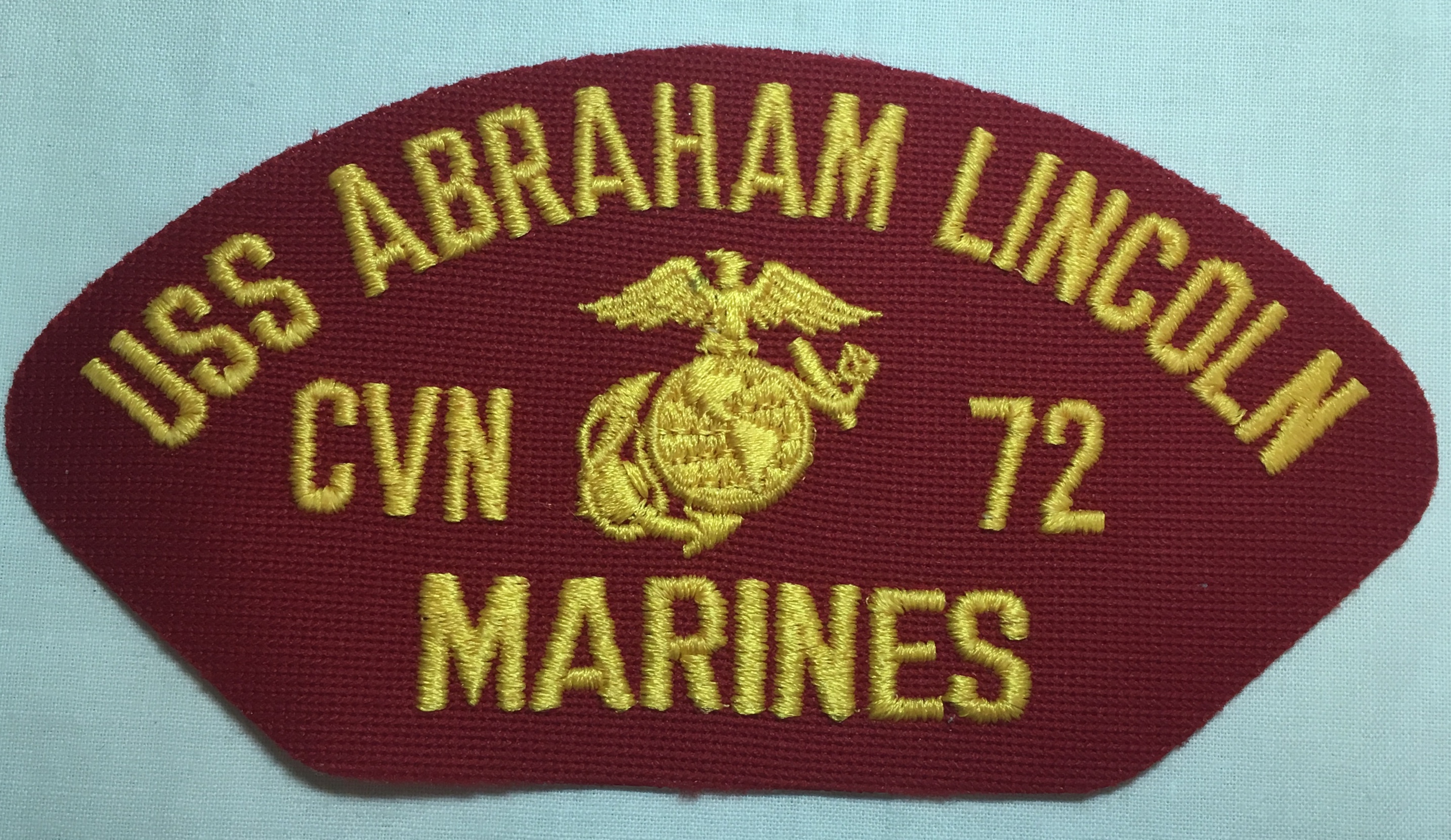 Commemorative Patch - USS Abraham Lincoln CVN 72 - Marines | Property Room