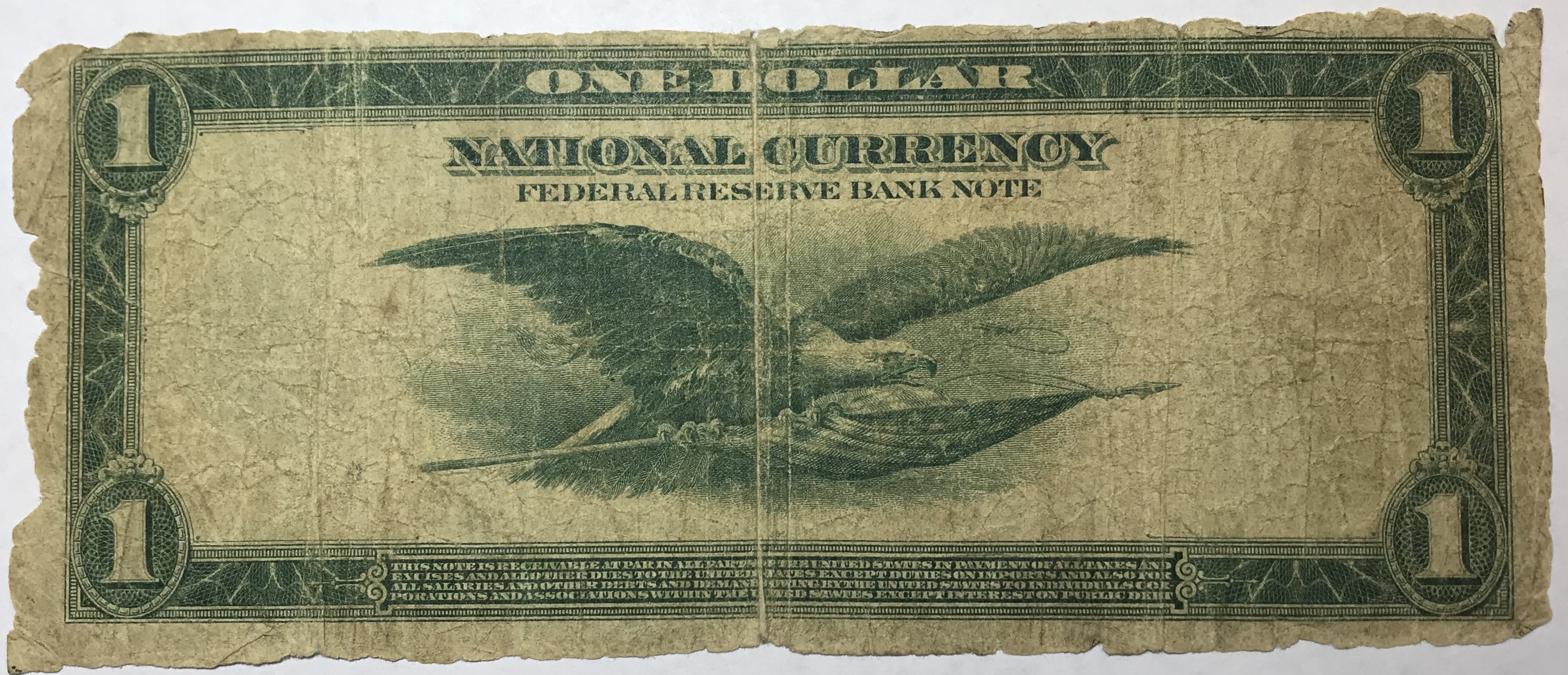 Series of 1918 $1 Federal Reserve Bank Atlanta Banknote - National ...