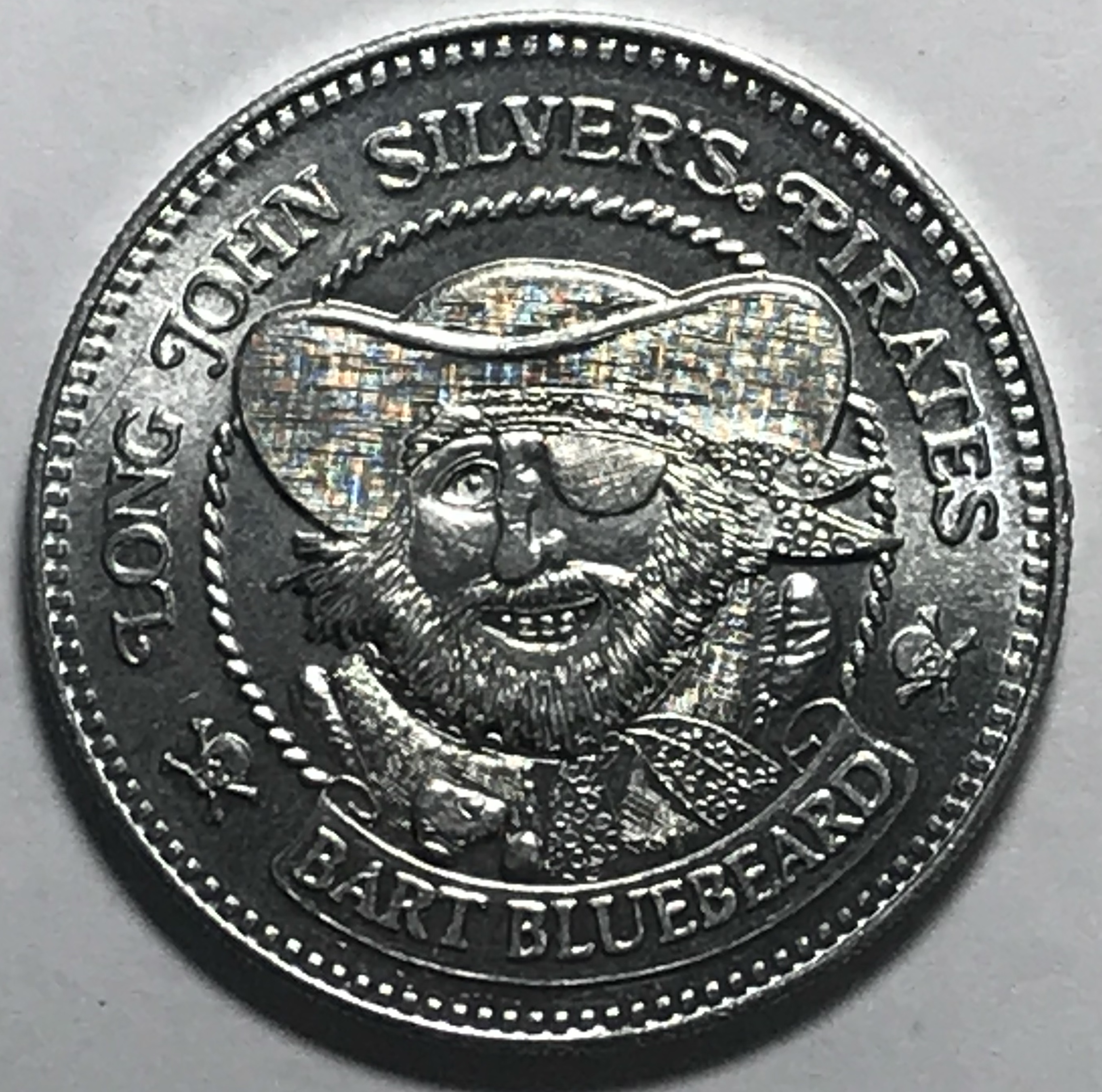 Long John Silver's Pirates Doubloon - Bart Bluebeard Coin | Property Room
