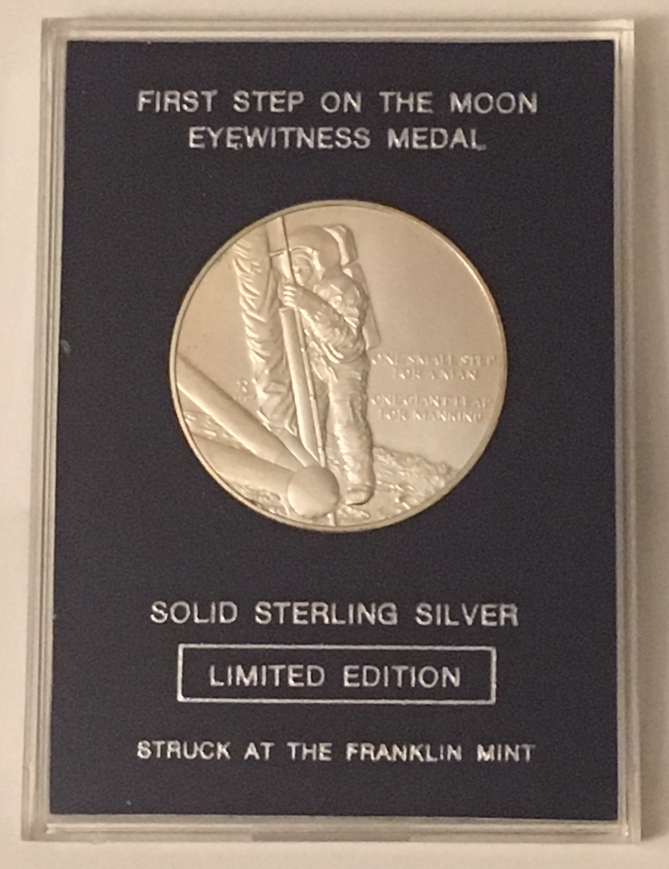 First Step on the Moon Limited Edition Eyewitness Coin/Medal - .86 oz ...