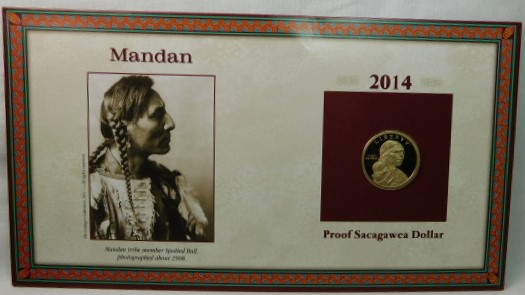 2014 Proof Sacagawea Commemorative Dollar - Mounted on Informational ...