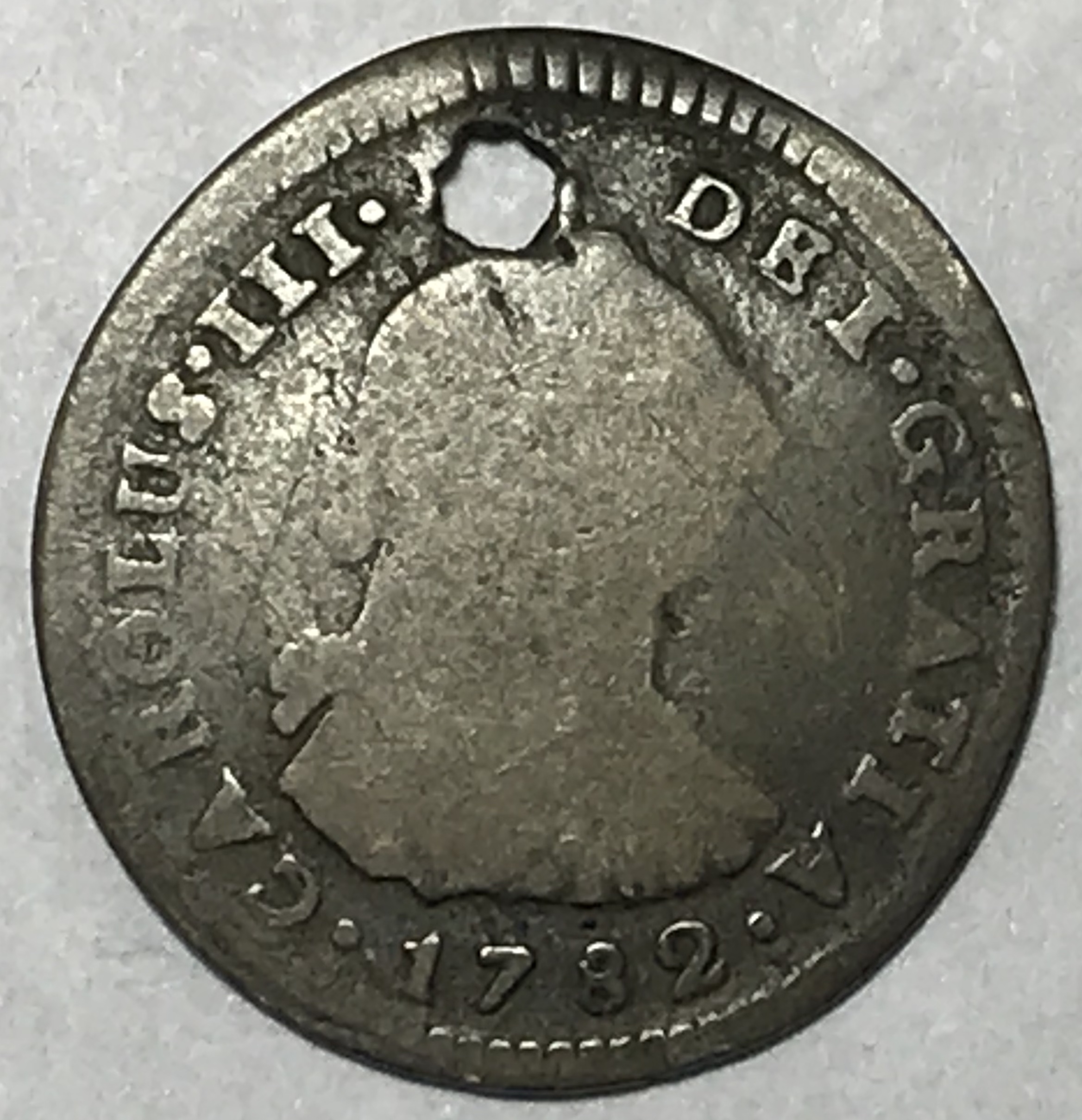 1782 Peru Spanish Colonial Silver 1 Real | Property Room