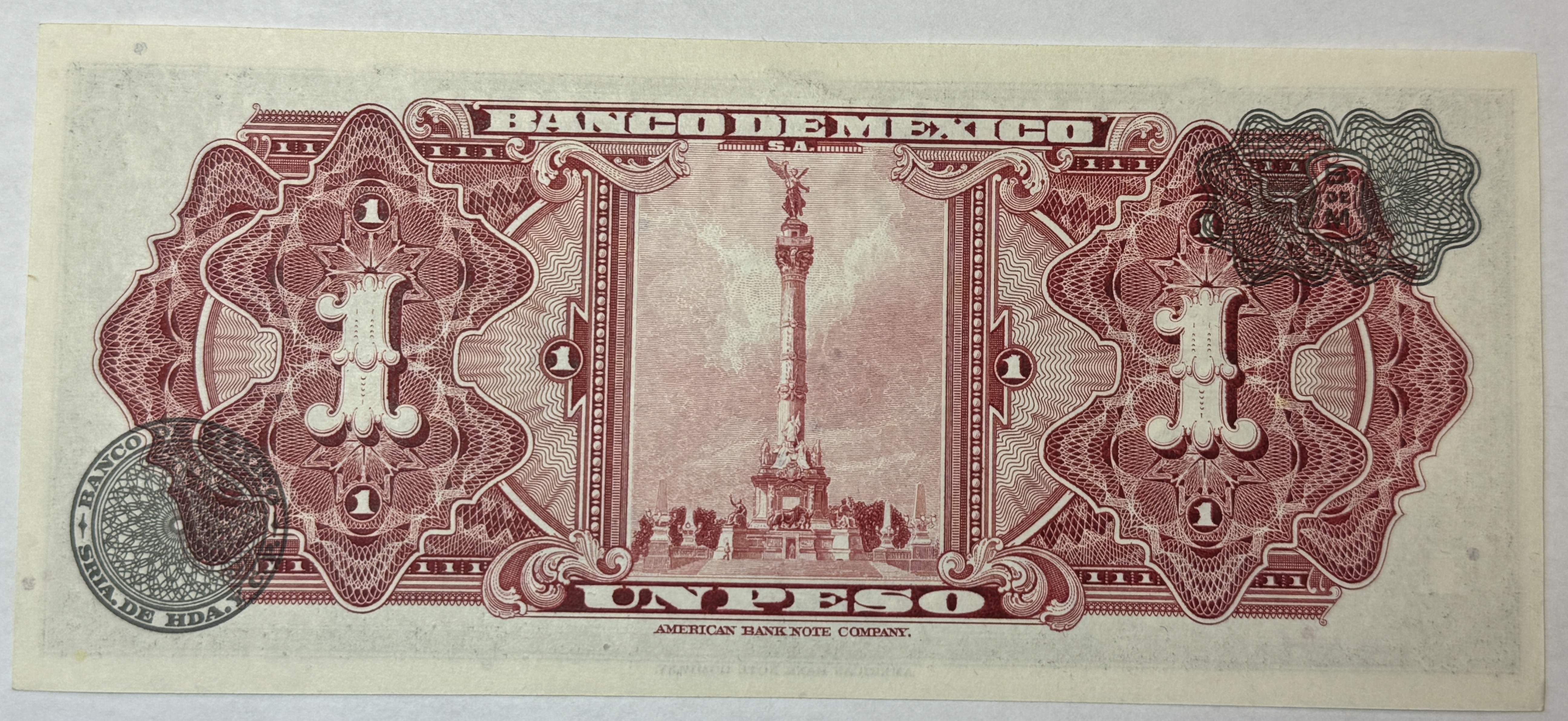 1970 Mexico Peso Crisp Uncirculated Bank Note | Property Room