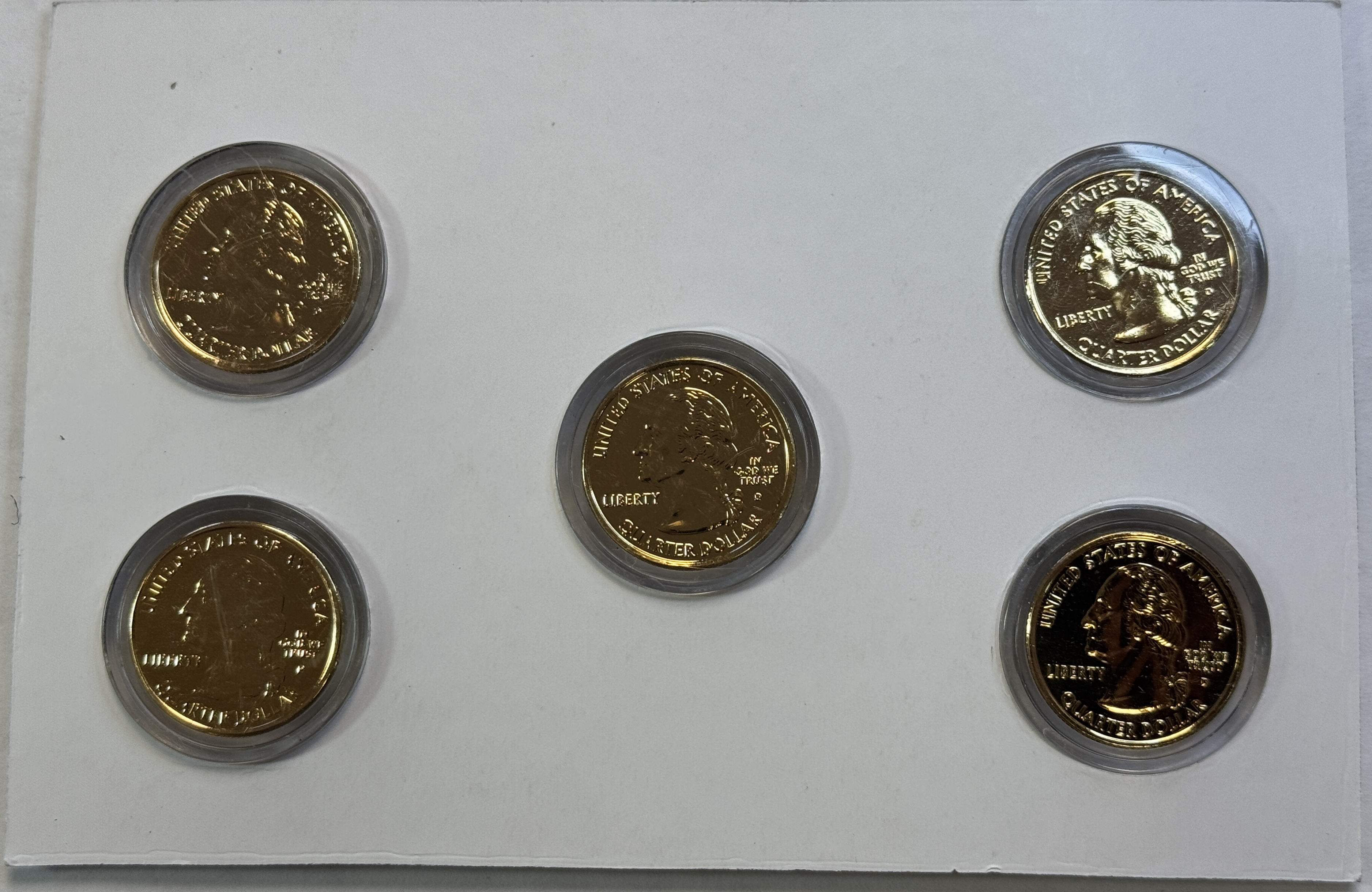 Gold Edition 2001 State Quarter Collection Gold Layered | Property Room