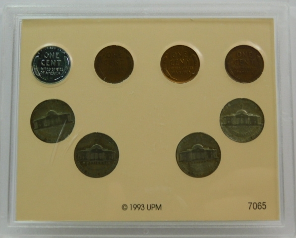 World War II Obsolete Coin Collection - Eight Coin Set in a Protective ...