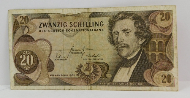 1967 Austria 20 Shilling Bank Note | Property Room
