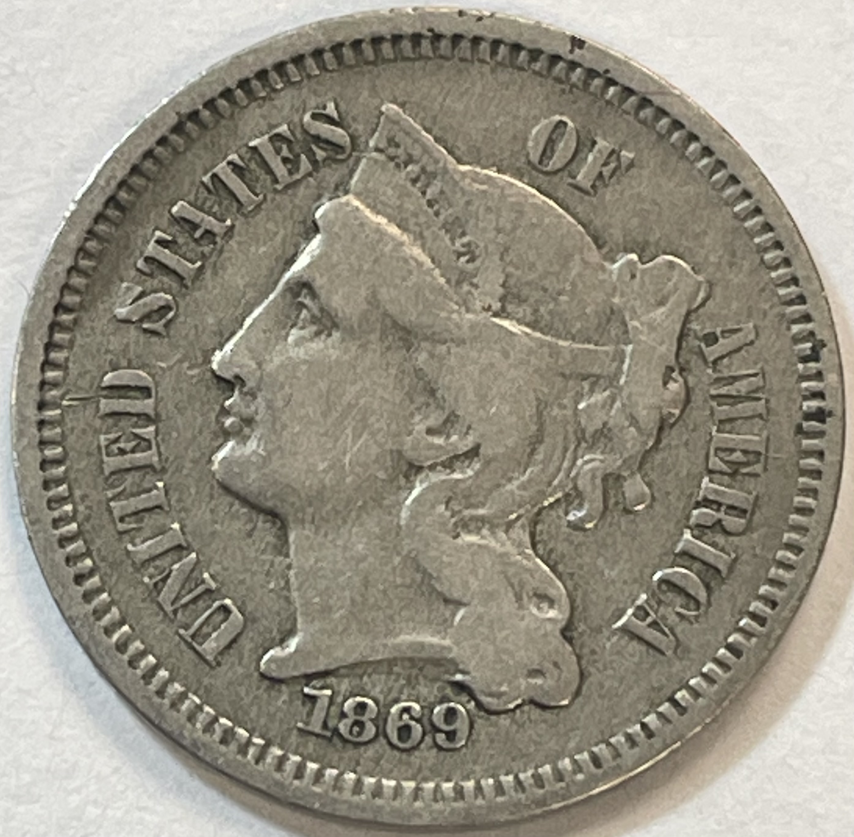 1869 U.S. 3 Cent Piece | Property Room