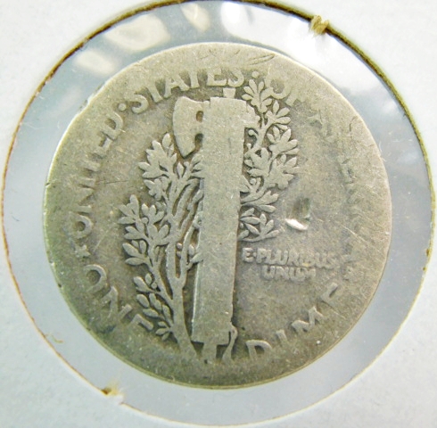 MINT ERROR - 1917 Silver Mercury Head Dime with Major Lamination Error ...