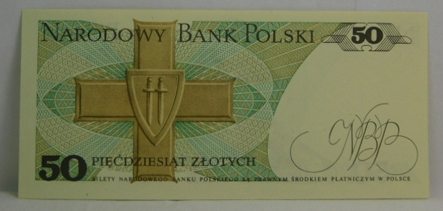 1988 Poland 50 Zlotych Bank Note - High Grade Crisp Uncirculated ...