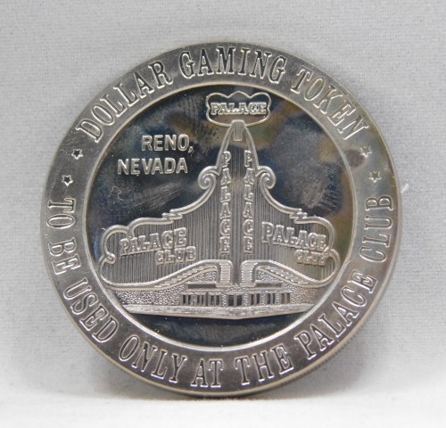 THE PALACE CLUB; RENO $1 Proof Like Vintage Gaming Token Specimen ...