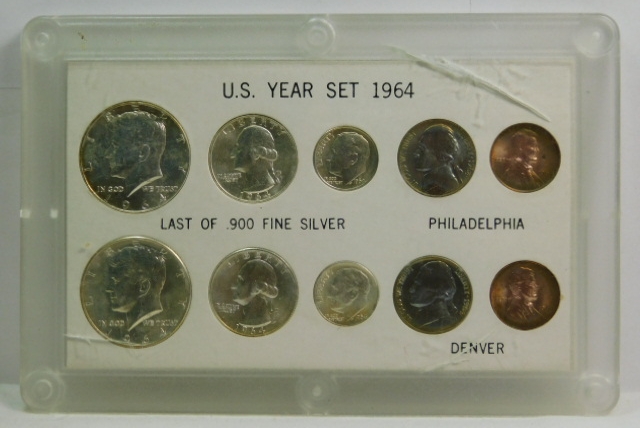 1964 Kennedy Memorial Silver Uncirculated U.S. Mint Set in Capital ...