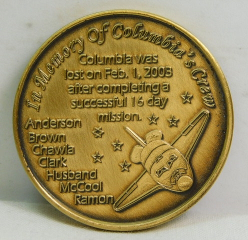 2003 Columbia Space Shuttle Memorial Commemorative Coin/Medal ...