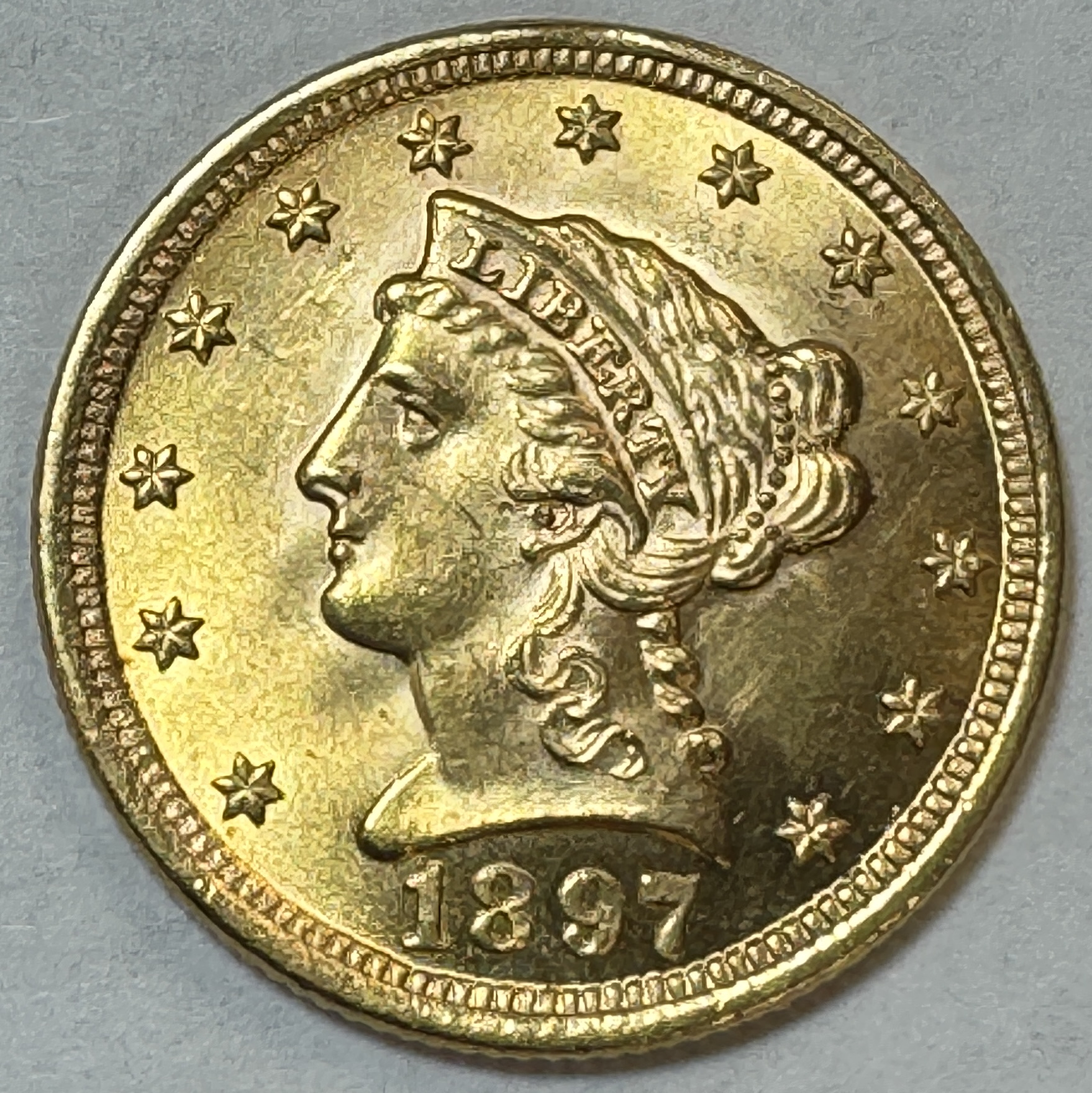1897 $2 1/2 Liberty Head Gold Quarter Eagle | Property Room