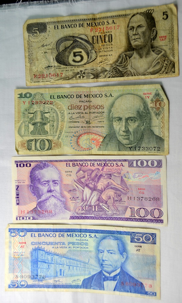 Four Circulated Banknotes from Mexico | Property Room