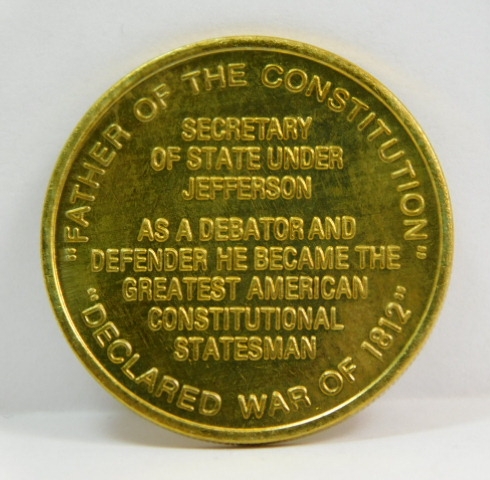 James Madison - 4th President of the United States - Commemorative Coin ...