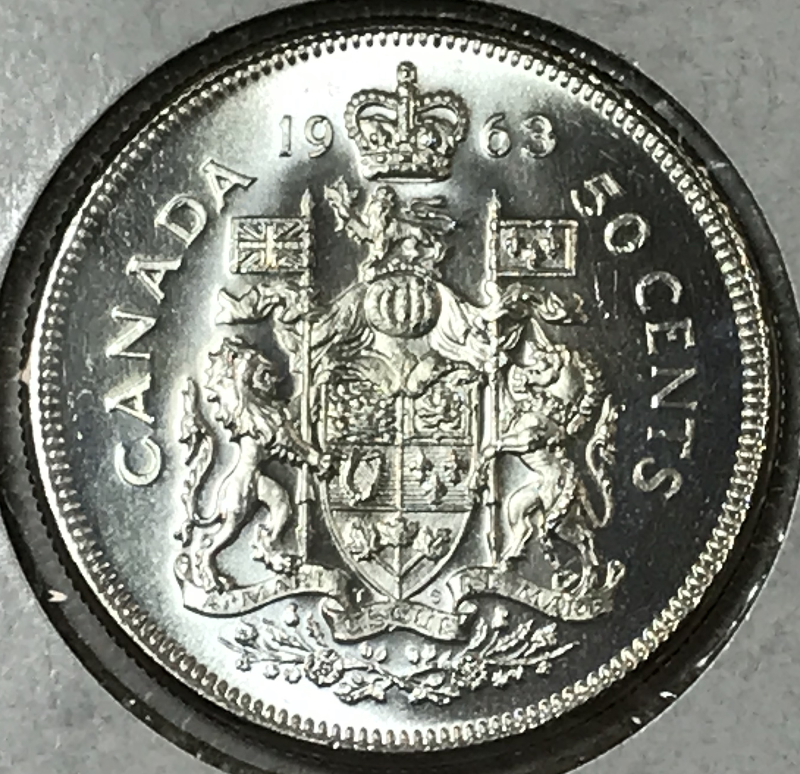 1963 Canada Silver Half Dollar - High Grade Brilliant Uncirculated ...