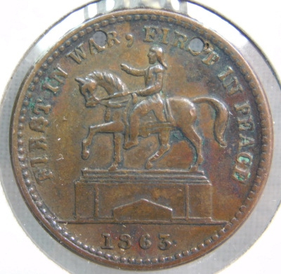 1863 Civil War Token - First in War, First in Peace - Union For Ever ...