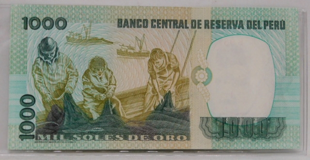 1981 Peru 1000 Soles Crisp And Uncirculated Banknote | Property Room