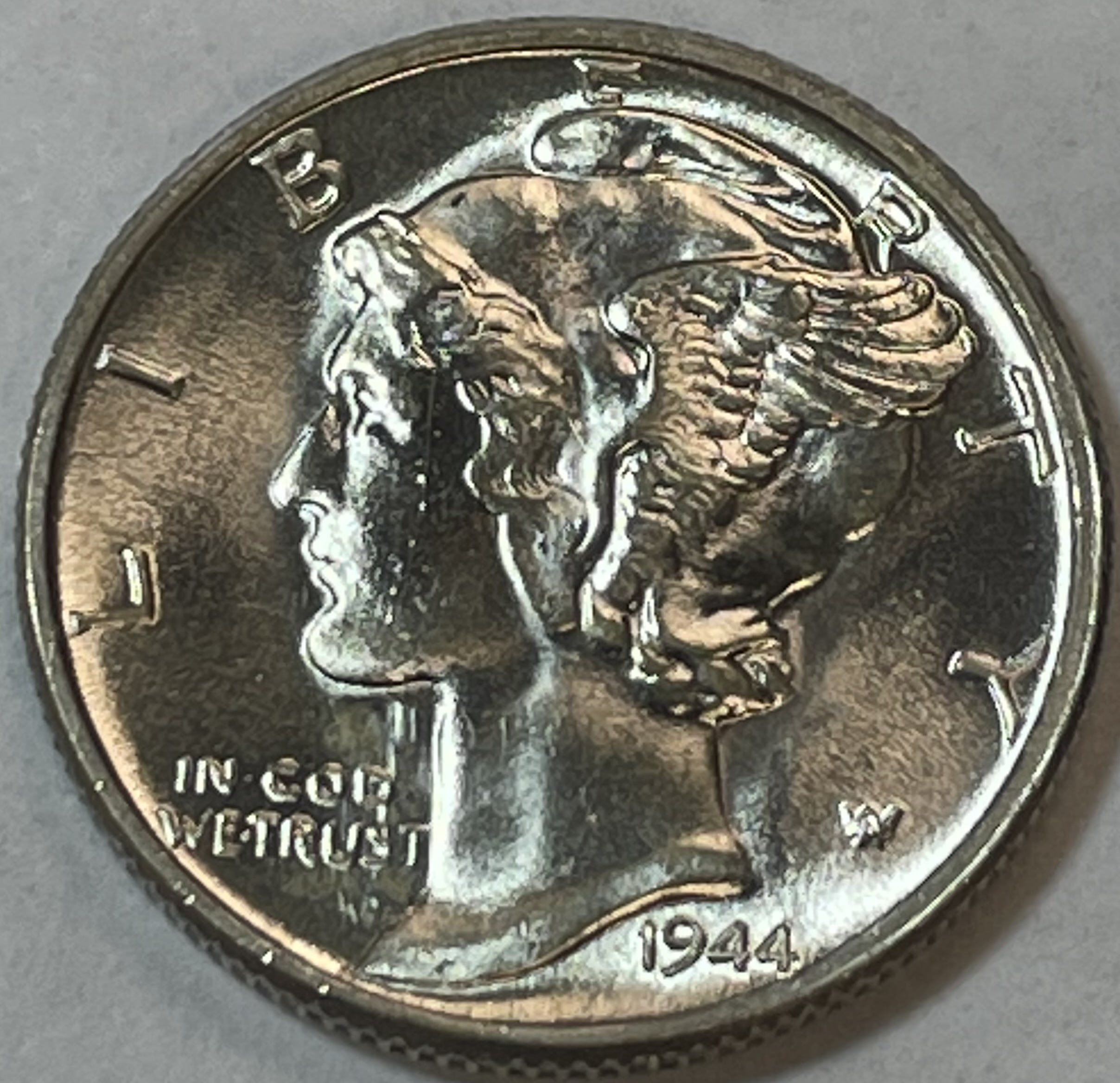 HIGH GRADE 1944 Mercury Silver Dime - Brilliant Uncirculated | Property ...