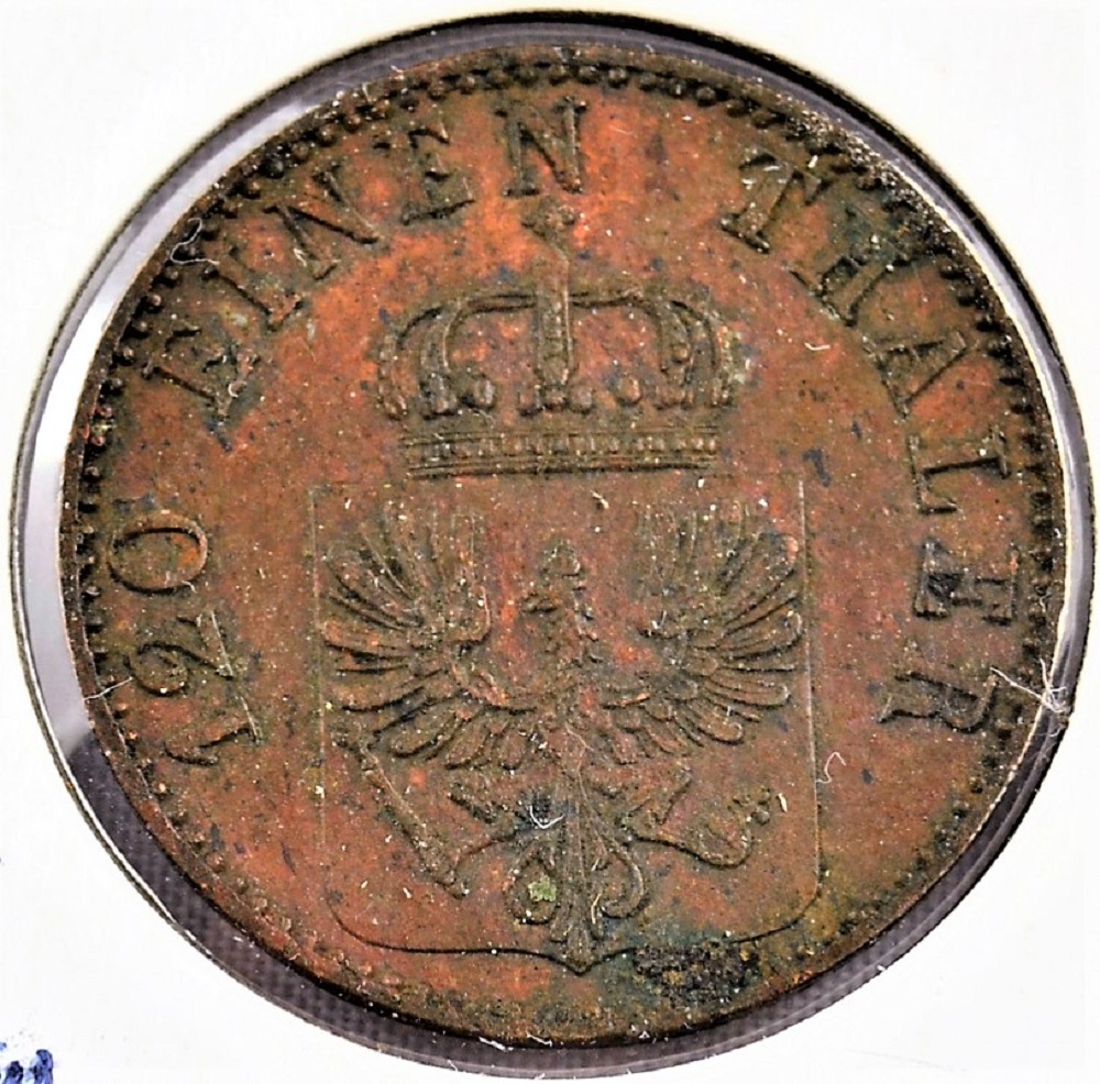German States - Prussia 1864A 3 Pfennig Iron KM-482 | Property Room