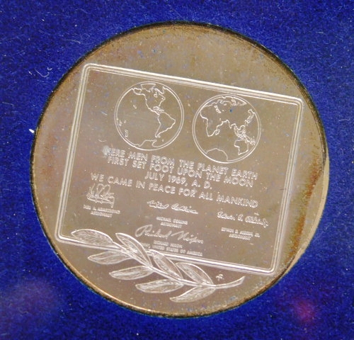 Silver Limited Edition Medal "First Steps On The Moon Eyewitness Medal ...