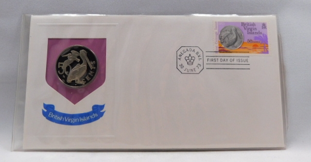 1973 British Virgin Islands Proof Coins-First Day Covers June 1973 ...