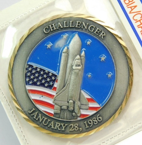 Challenge Coin - Columbia/Challenger - 1.75" Diameter | Property Room