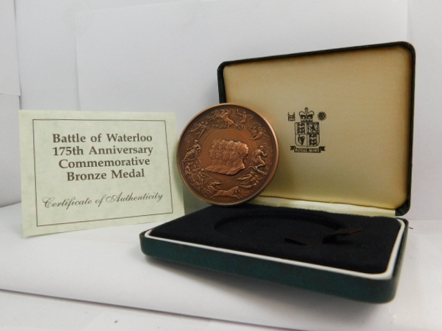 Battle of Waterloo 175th Anniversary Commemorative Bronze Medal ...