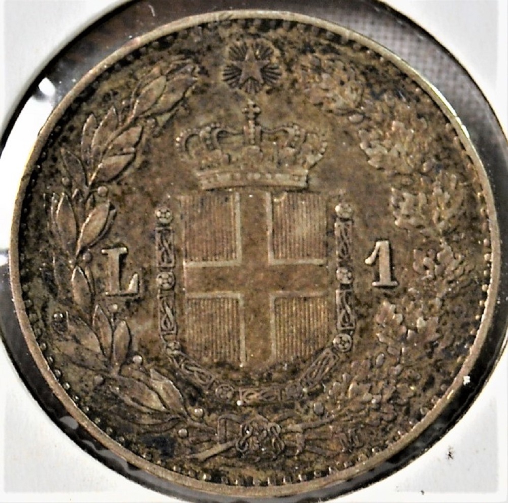 Italy 1887 Silver Lira (0.1342 ASW) KM-24.2 | Property Room