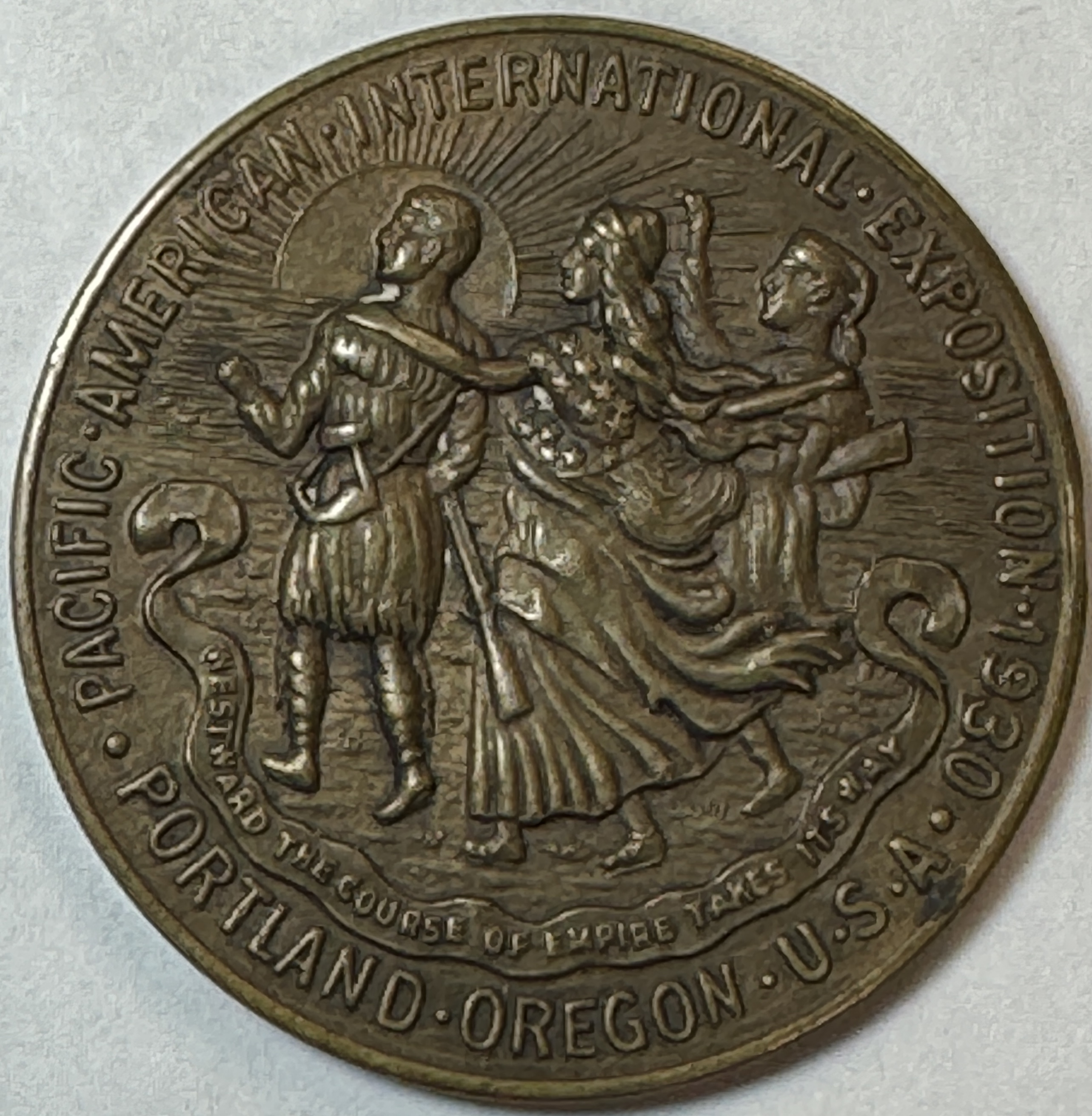 RARE 1930 Pacific American International Exposition Commemorative Medal ...
