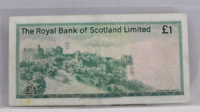 1972 Royal Bank of Scotland Limited One Pound Sterling Bank Note ...