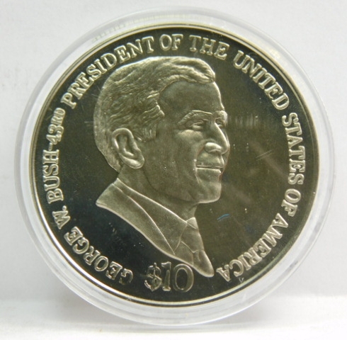 2004 $10 George W. Bush Proof Commemorative Coin (American Mint ...