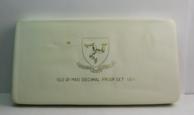 1971 Isle of Man Decimal Proof Set in Original Mint Presentation Case ...