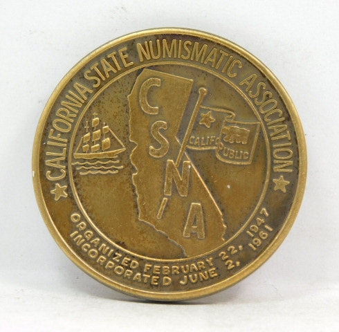 California State Numismatic Association Commemorative Medal/Coin - 1995 ...