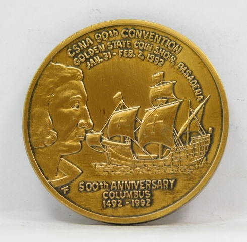 California State Numismatic Association Commemorative Medal/Coin - 1992 ...