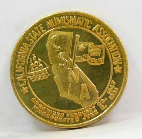 California State Numismatic Association Commemorative Medal/Coin - 1994 ...