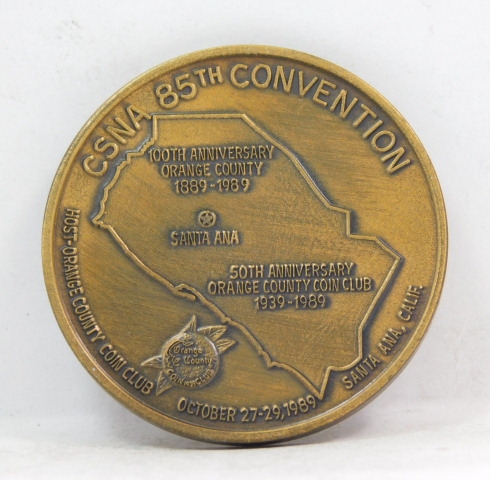 California State Numismatic Association Commemorative Medal/Coin - 1989 ...