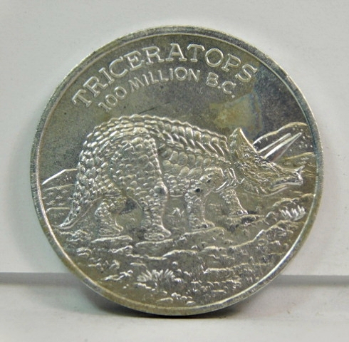 Triceratops - 100 Million B.C. - Age of the Dinosaur Commemorative Coin ...