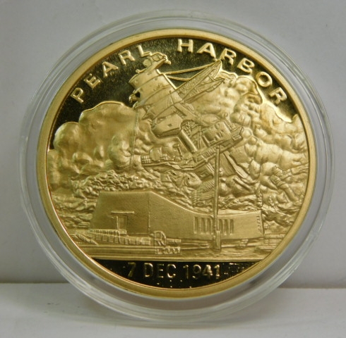 2006 Pearl Harbor Official Commemorative Medallion -Merlin Gold- Bronze ...