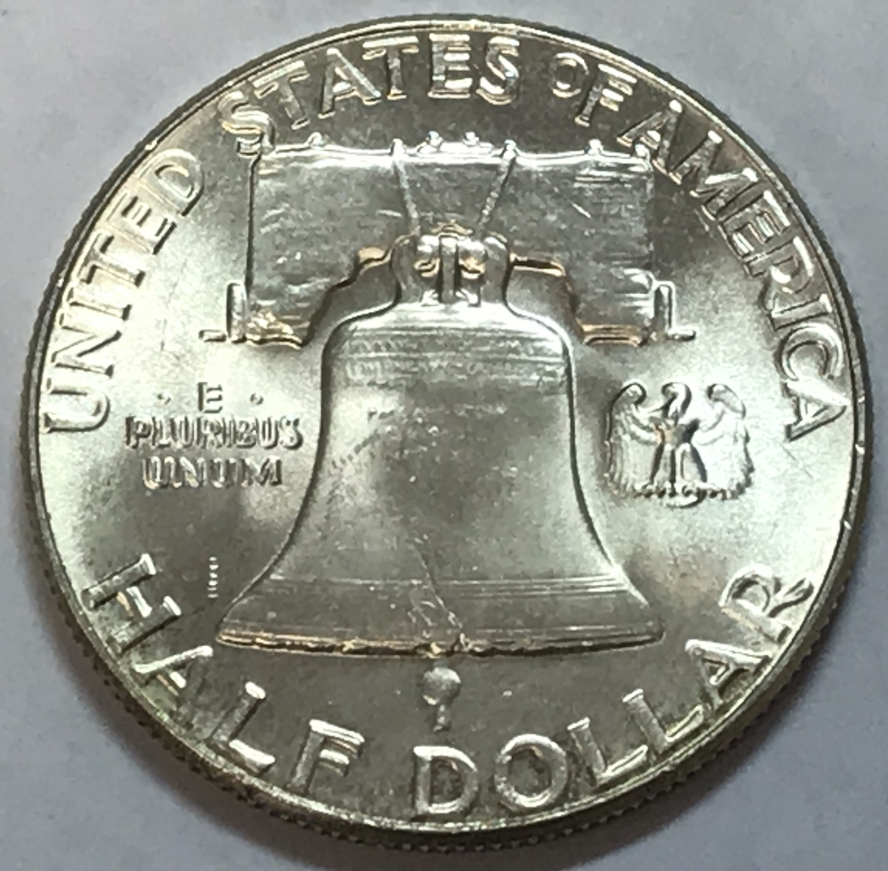 1960 Franklin Silver Half Dollar - High Grade Brilliant Uncirculated w ...