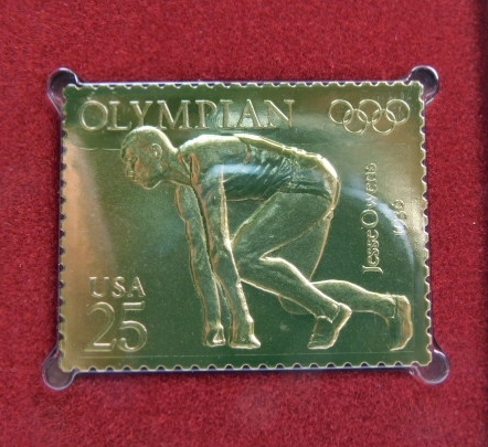 22K Gold Proof Replica Stamp - Olympic Games - Track and Field - Golden ...