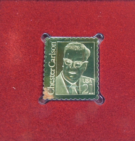 22K Gold Proof Replica Stamp - Chester Carlson - Father of Xerography ...