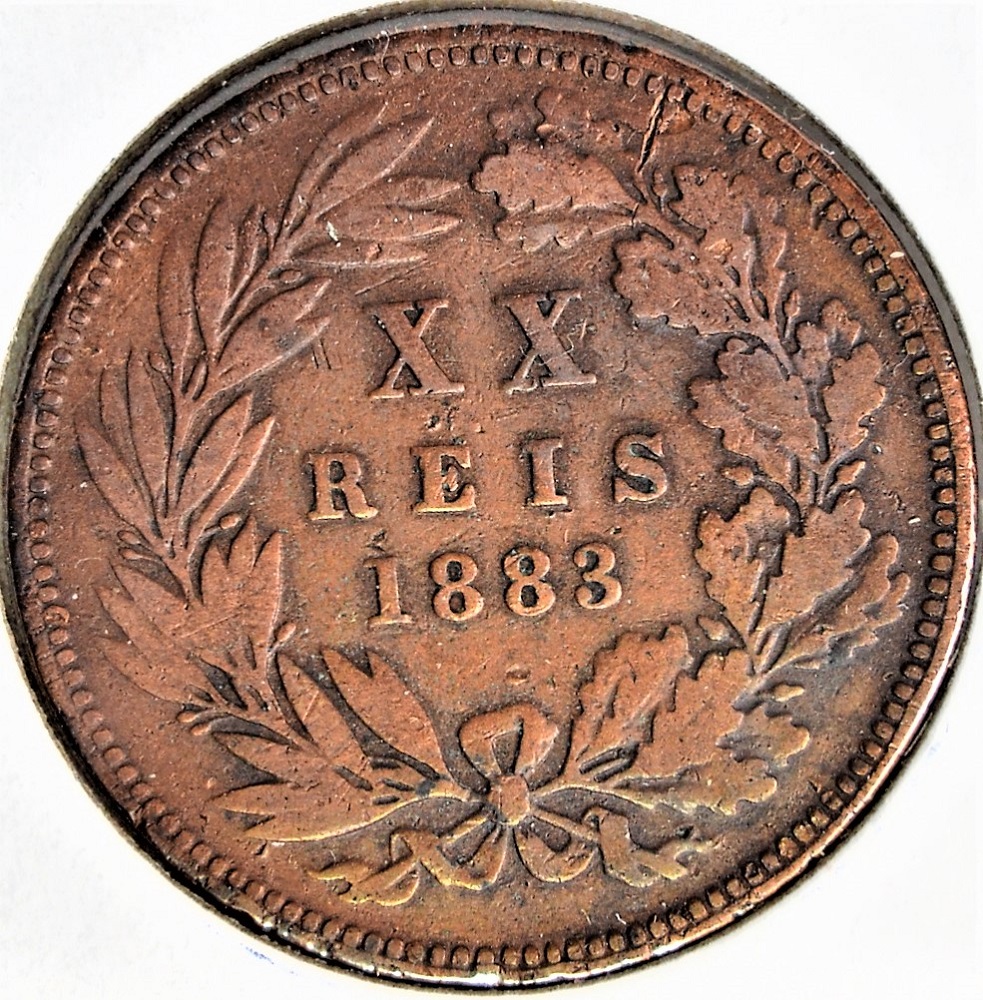 Portugal 1883 20 Reis KM-527 | Property Room
