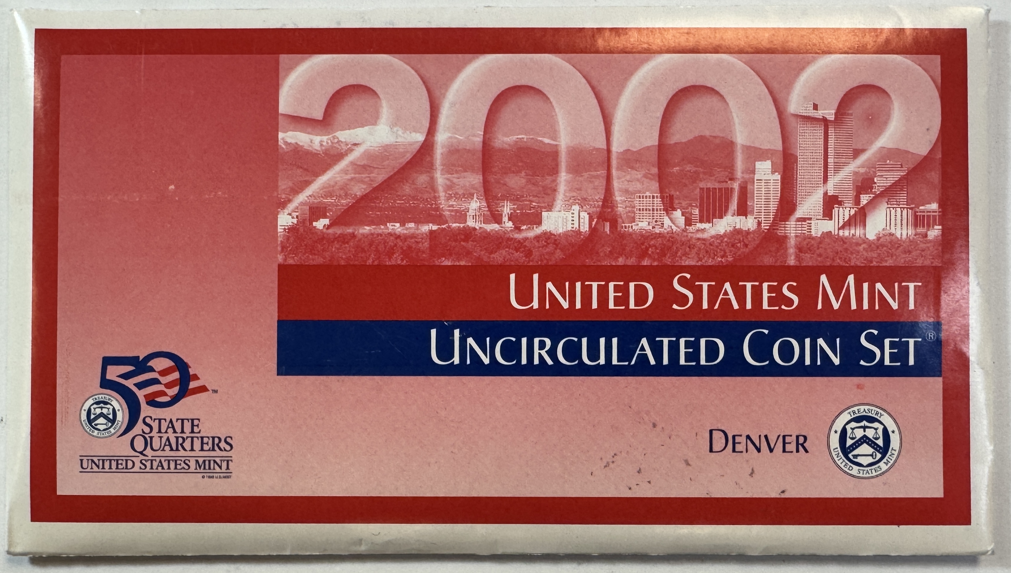 2002 Denver US Mint Uncirculated Coin Set in Original Mint Packaging ...