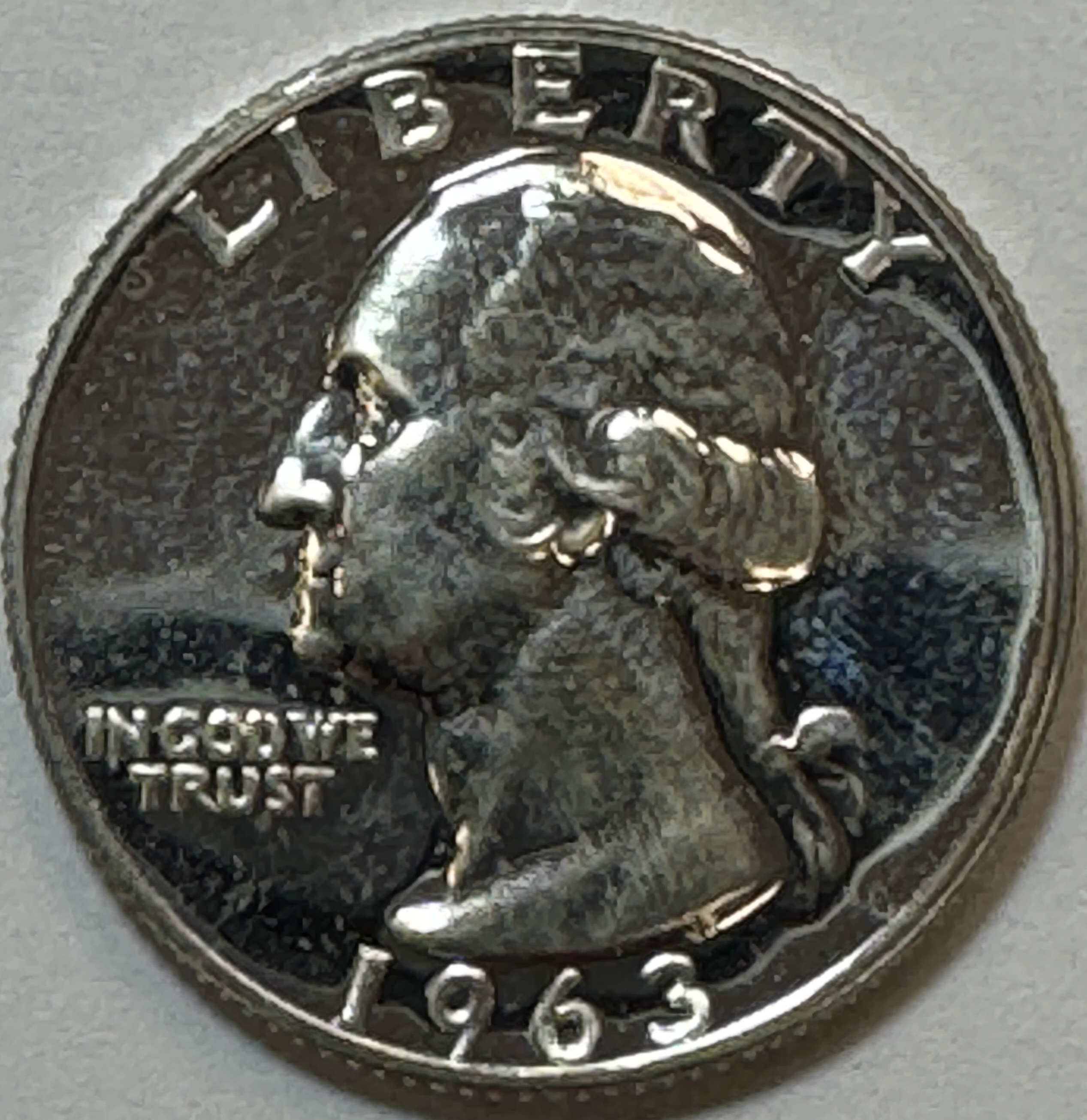 1963 PROOF Silver Washington Quarter w/Deep Mirrors | Property Room