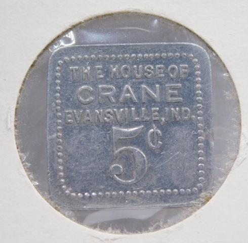 TRADE TOKEN from Evansville, Indiana - The House of Crane 5c | Property ...