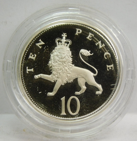 1992 Ten Pence Silver Proof UK Coin Old Design | Property Room